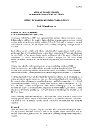 BC2402 Week 6 Class Exercises - BC2402: Designing and Developing Databases Week 6 Class ...