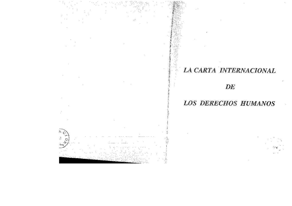 La Carta Internacional de Derechos Humanos - Derechos Humanos en ...