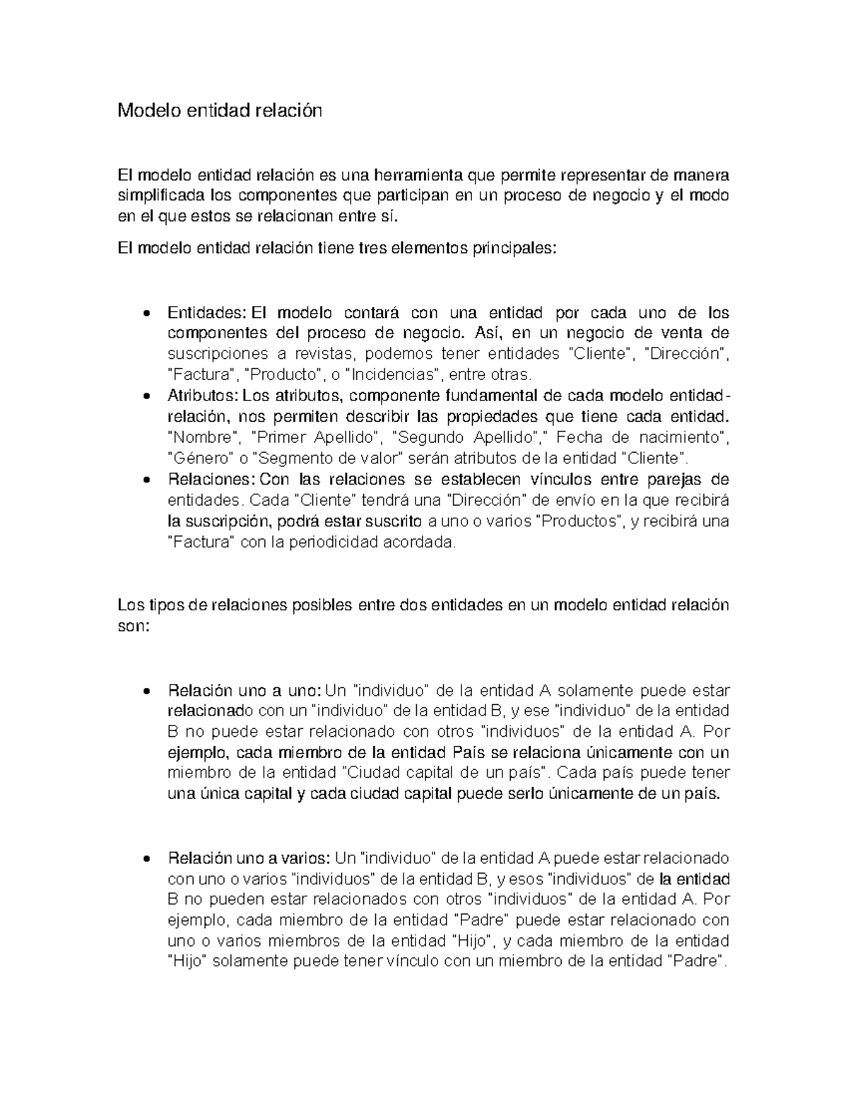 Modelo entidad relacion y entidad relacion extendido - Modelo entidad ...