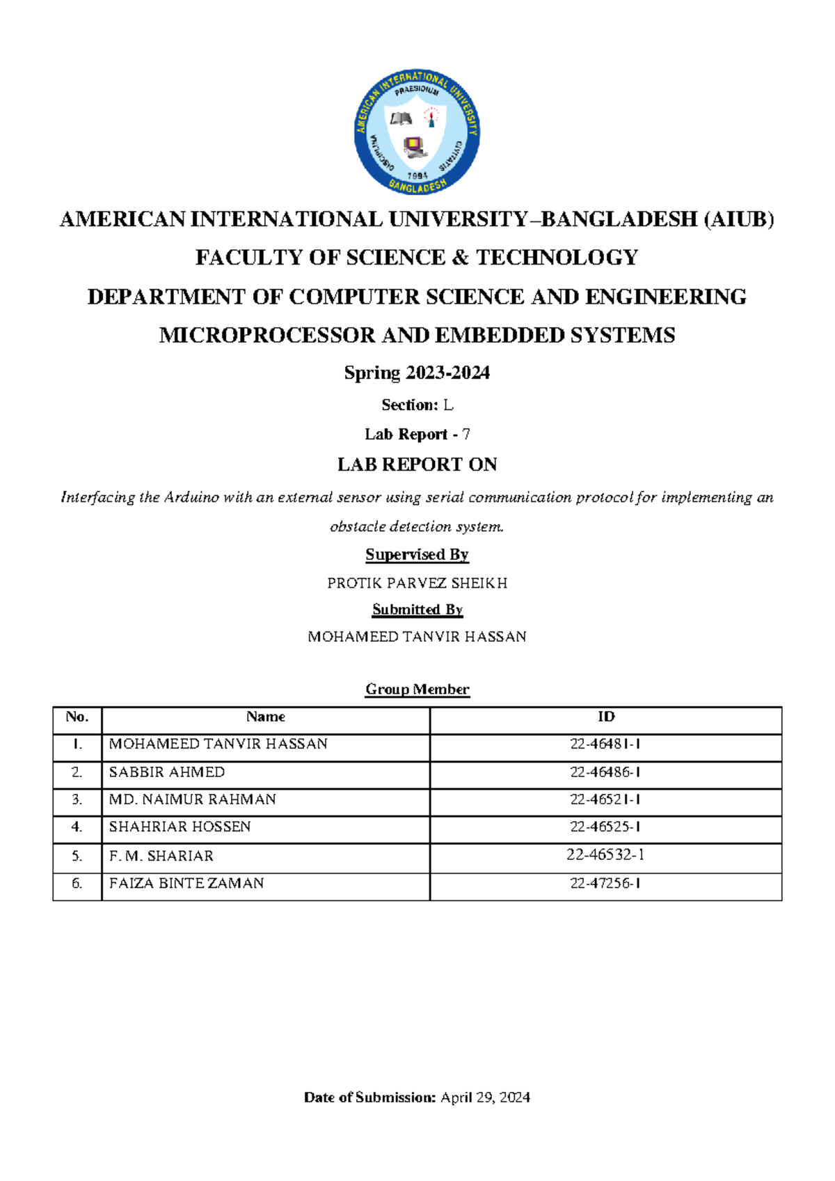 Lab Report 7 Interfacing The Arduino With An External Sensor Using Serial Communication