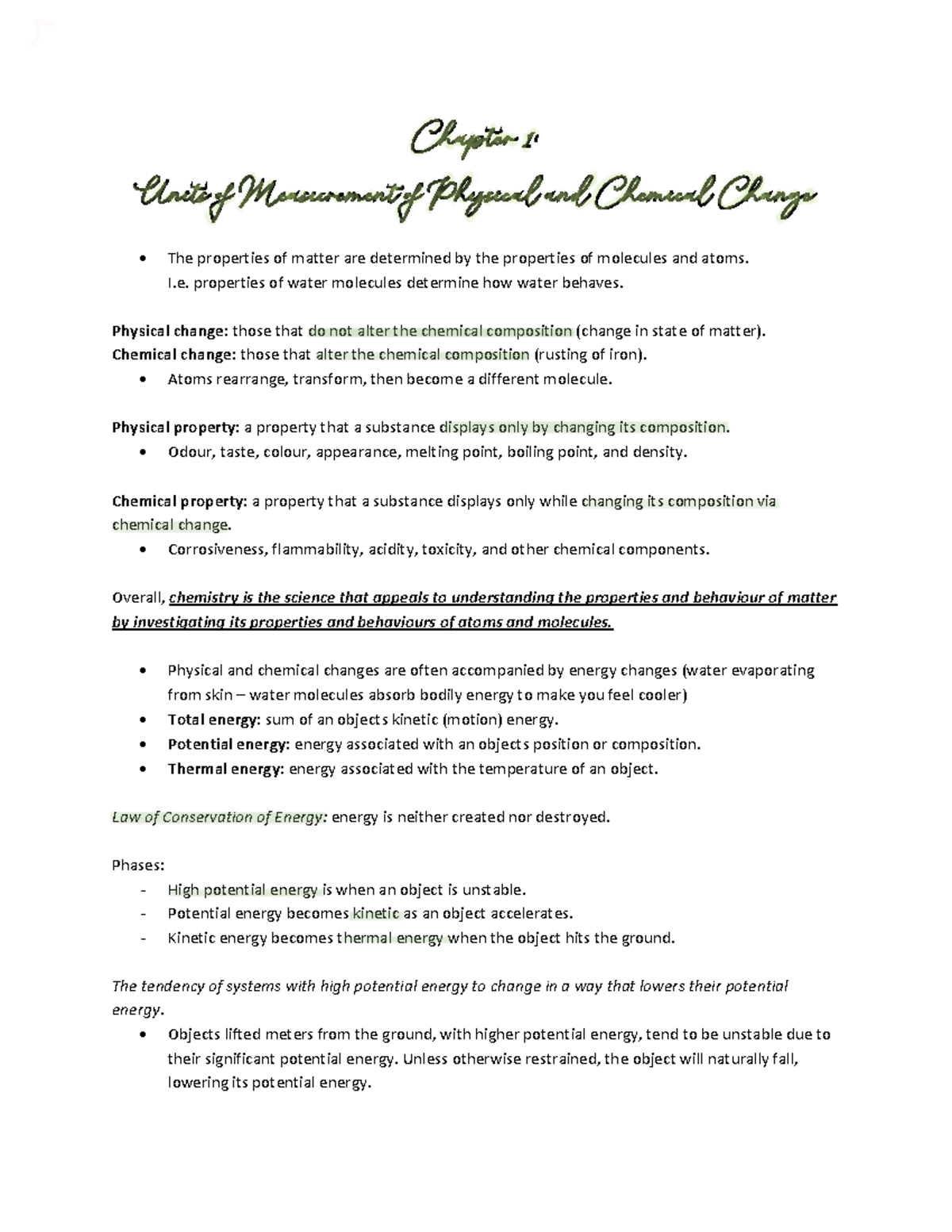 Chapter I - Chapter 1: Units of Measurement of Physical and Chemical ...