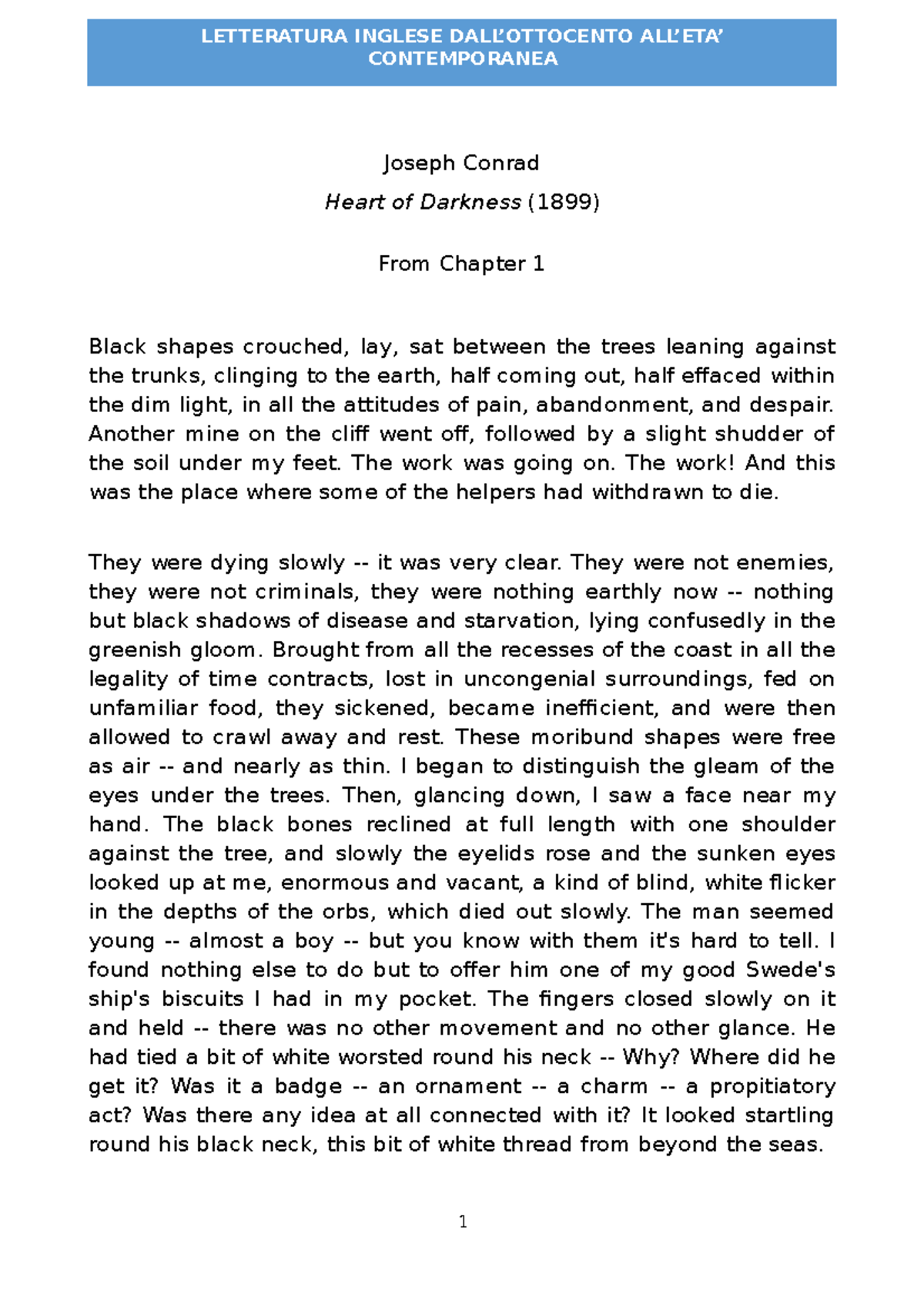 1 - J.ConradHeartofDarkness_1899 - Joseph Conrad Heart of Darkness ...