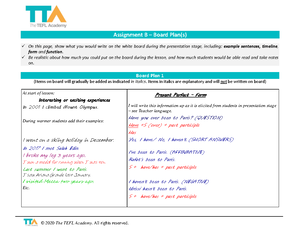 Assignment 2 TEFL Grammar Point - Name of the Teacher Date Level of the ...