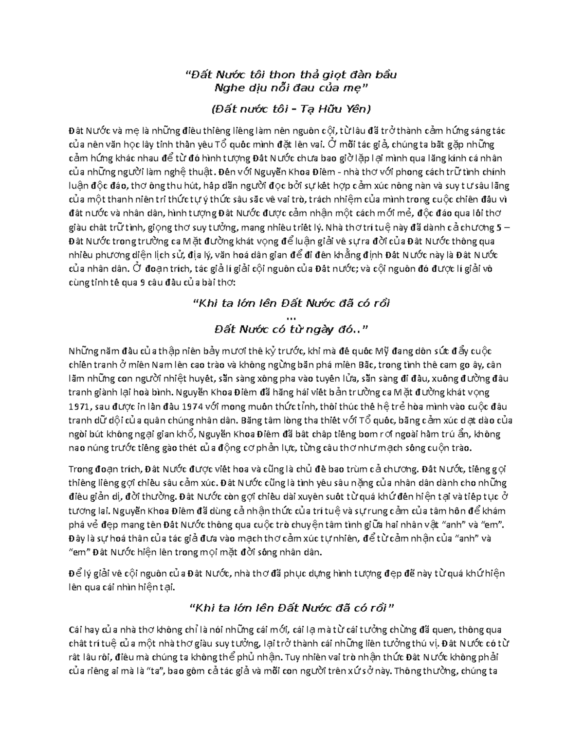 đất nước - đất nước - “Đất Nước tôi thon thả giọt đàn bầu Nghe dịu nỗi ...