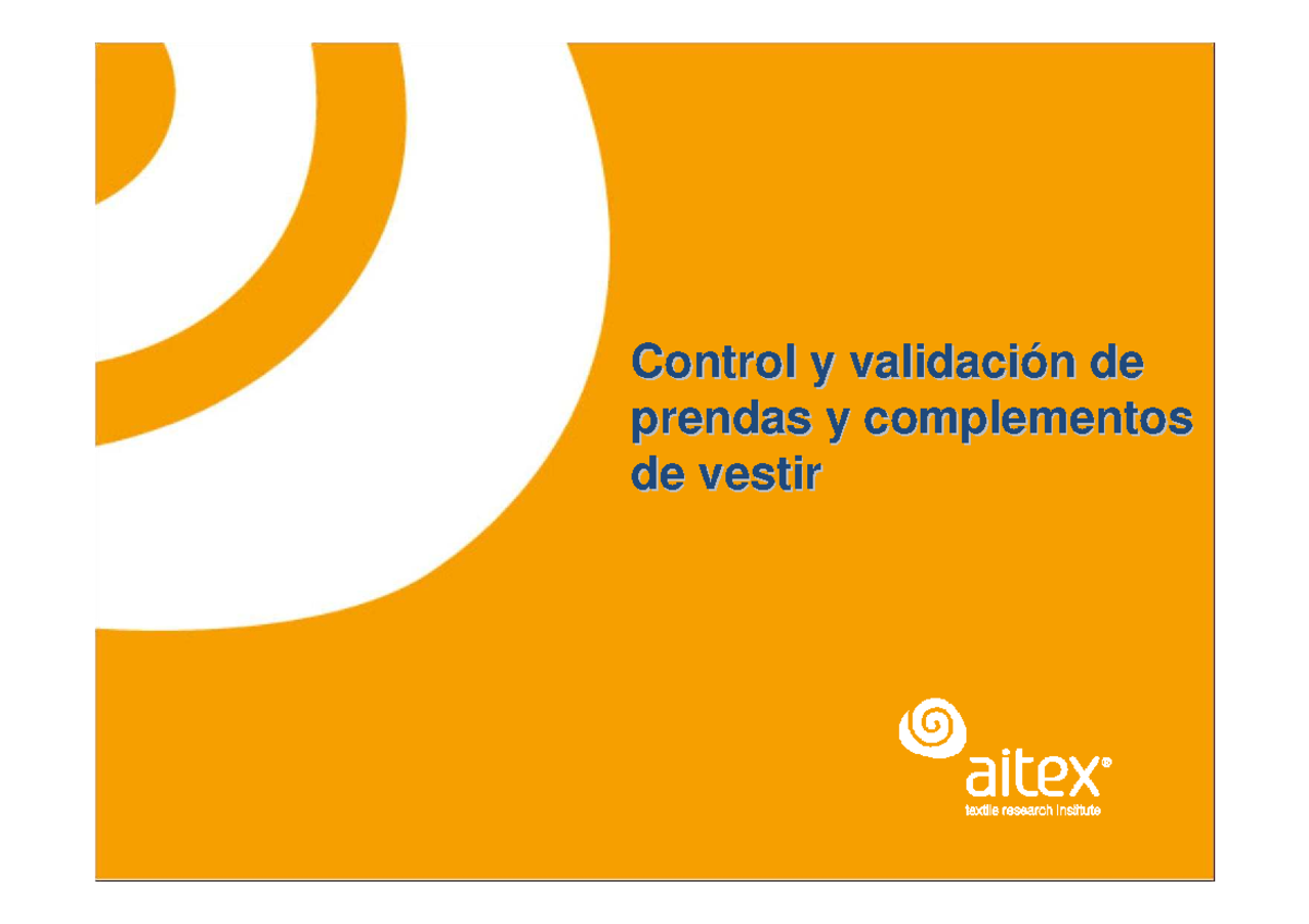 Control y validación de prendas y complementos de vestir Ana Carbonell ...