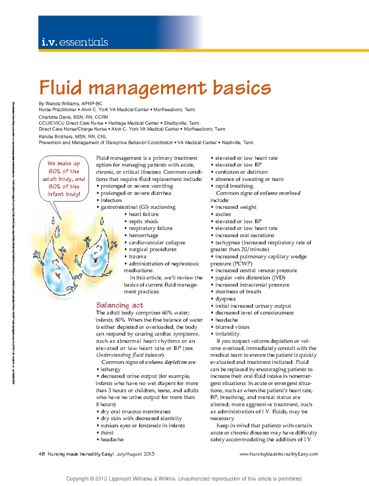 Fluid management basics - Downloaded from journals.lww ...