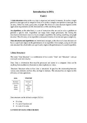 DSA old question collection - Data Structure and Algorithms - Studocu