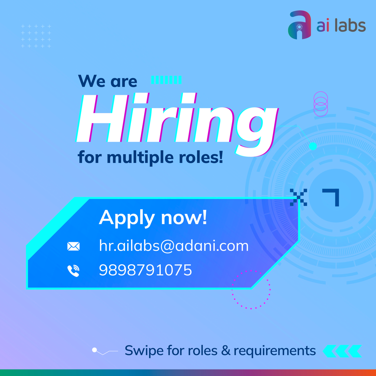 Hiring for Multiple Positions at Adani AI Labs - Information Technology - Studocu