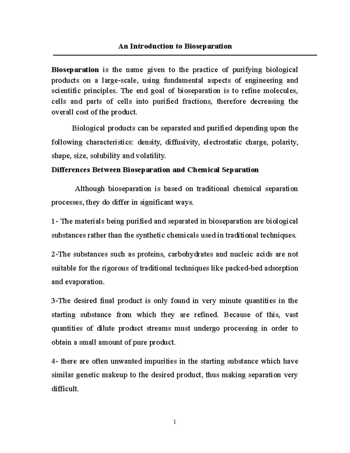 An Introduction to Bioseparation - An Introduction to Bioseparation ...