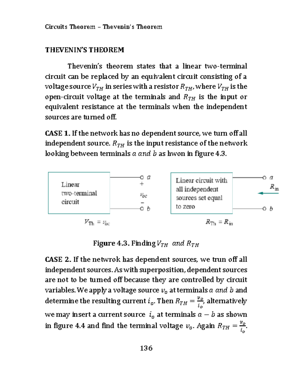 013 Thevenin s Theorem - THEVENIN’S THEOREM Thevenin’s theorem states ...
