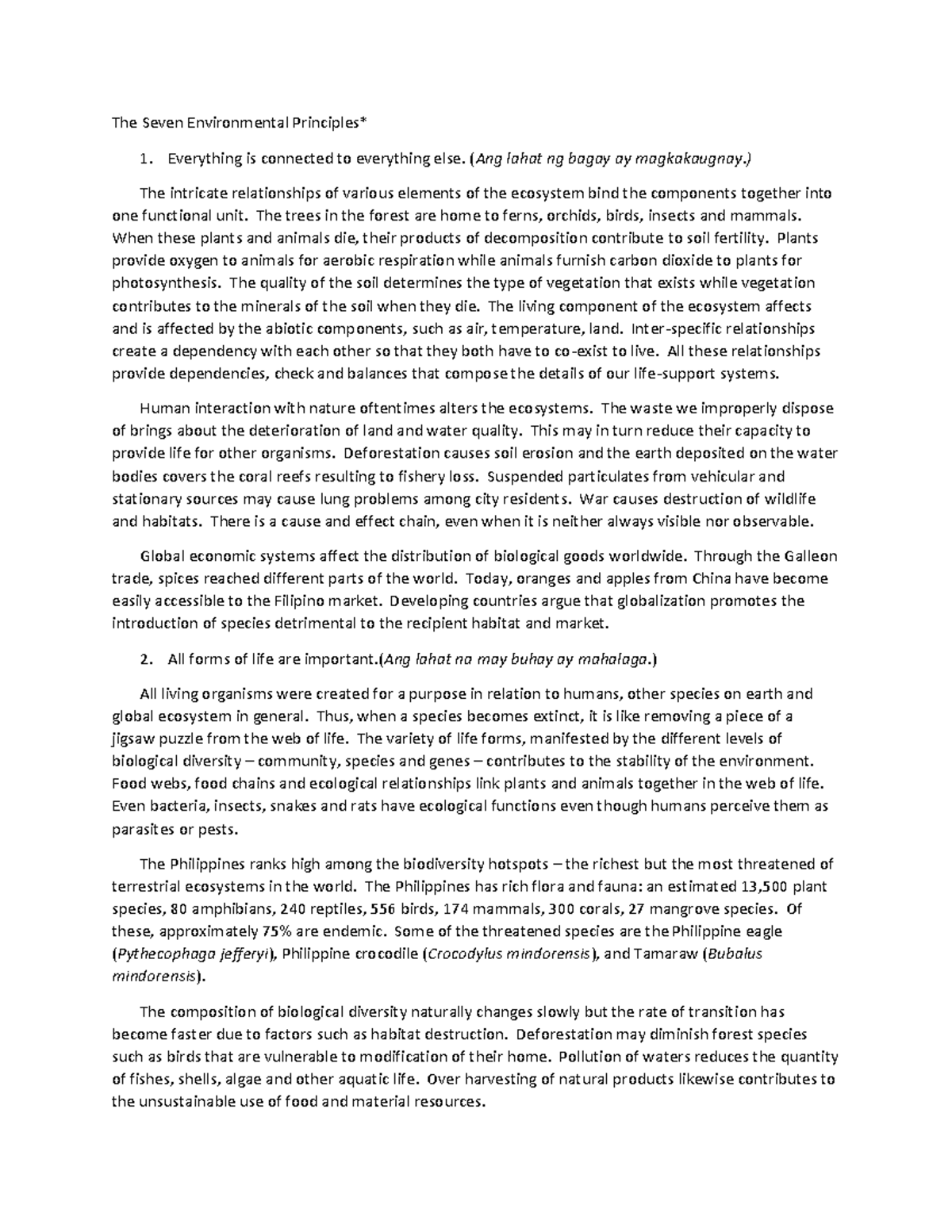 Handout-1 Module-1-The-Seven-Environmental-Principles - The Seven ...
