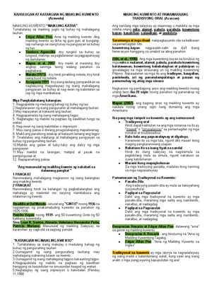 Pagsusuri SA Maikling Kwento Bangkang Papel - MARY JANE LAGUA ASIBAL ...