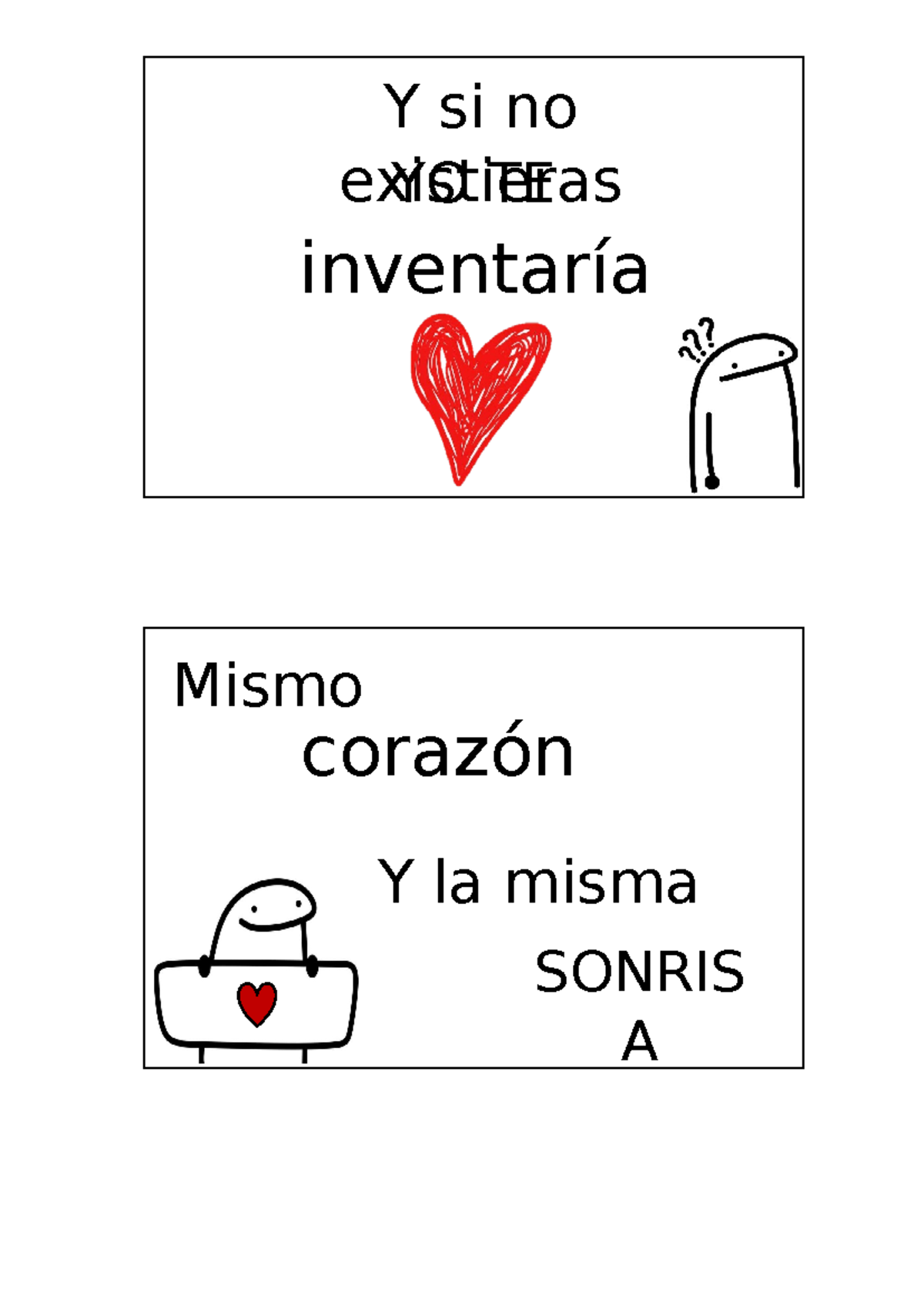 Carta - mmm - inventaría YO TE Y si no existieras corazón SONRIS A ...