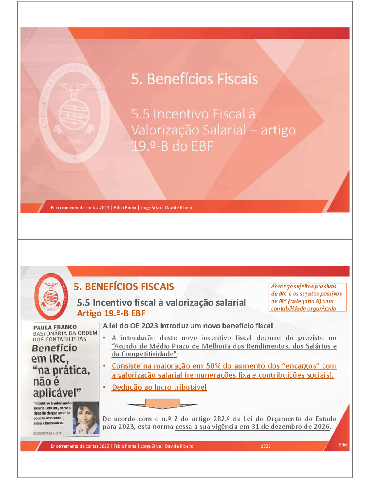 Incentivo Fiscal - Valorização Salarial 2023 - Apresentação | Autor 5 ...