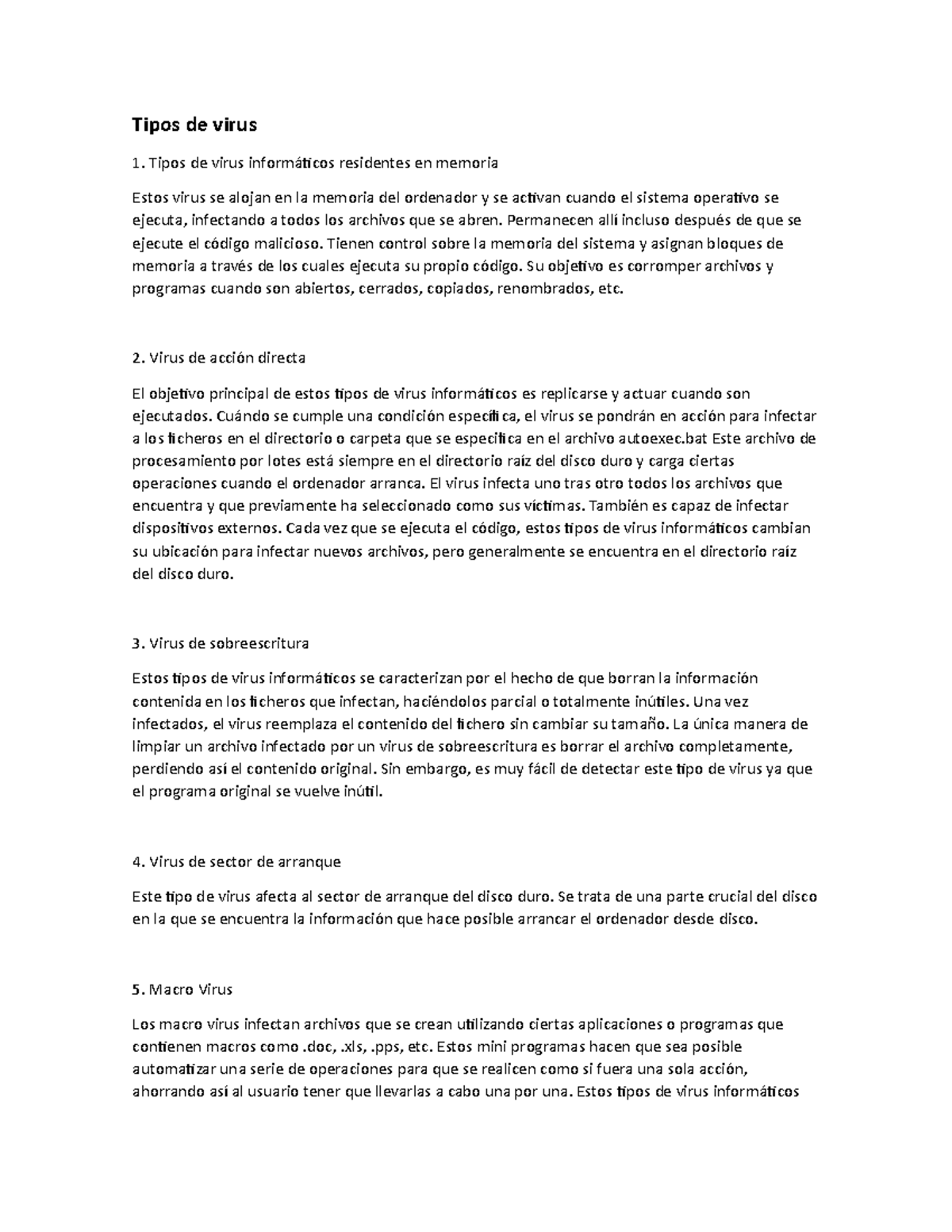 Tipos de virus y anti virus - Tipos de virus Tipos de virus ...