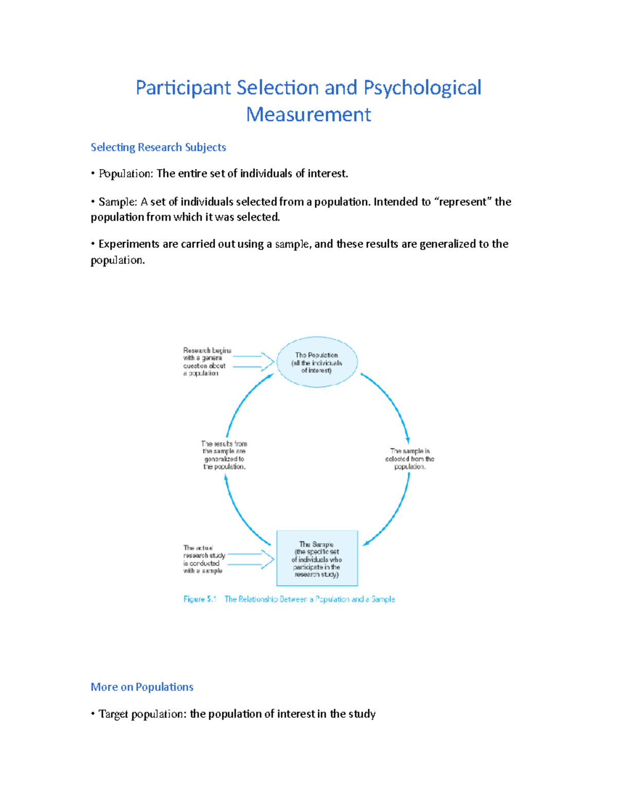 Chapter 3 summary RM - Research Methods in Psychology - Participant ...