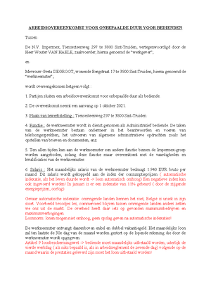 Oefeningen ontslag 2021-2022- reeks 2 - Oefeningen ontslag 2021-2022– reeks 2 Beëindiging met ...