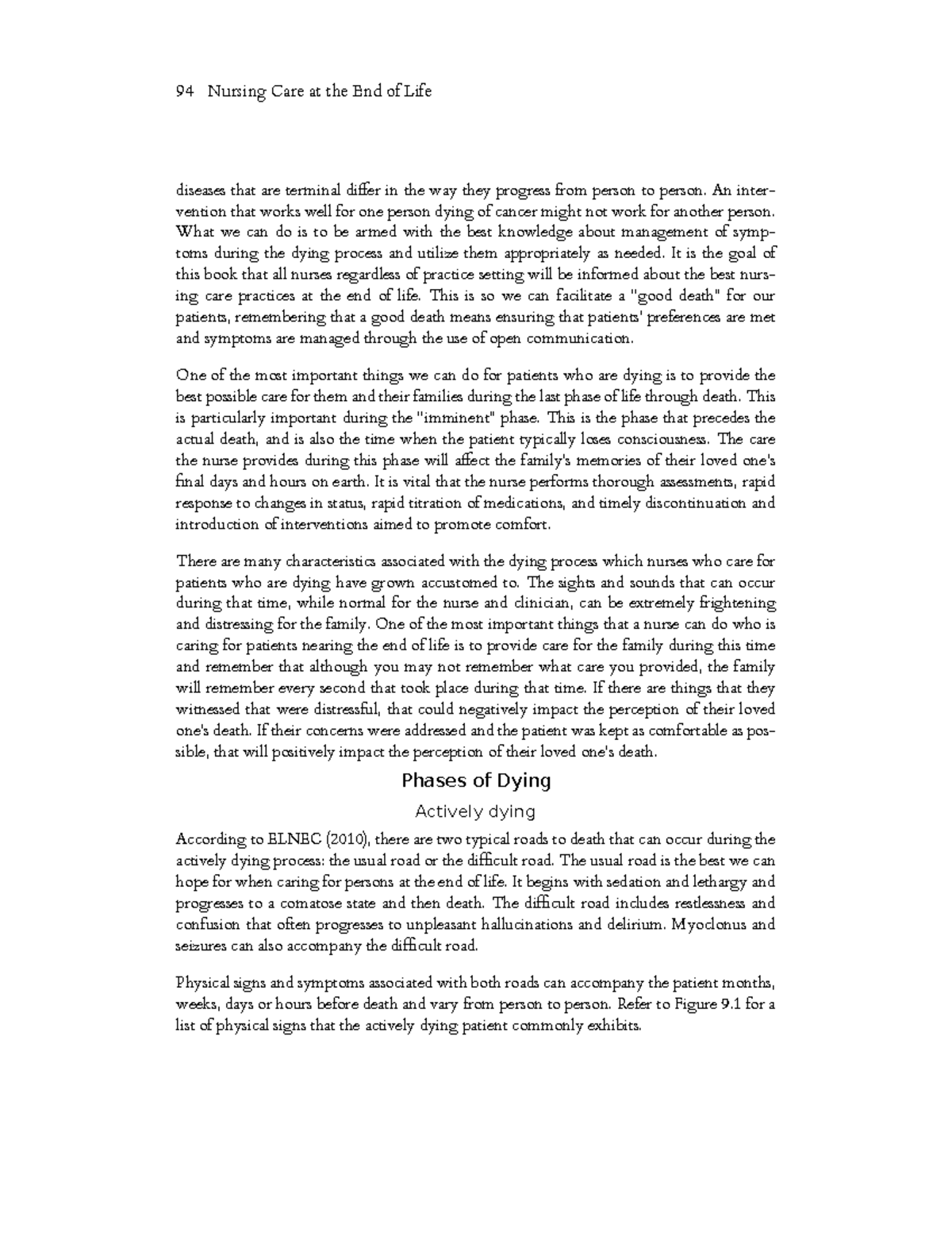 Nursing care at the end of life what every clinician should know 30 ...