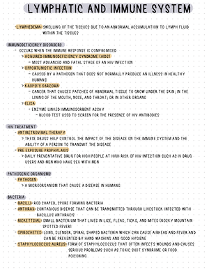 Lymphatic and Immune System 3 - HIMT 1300 - Studocu