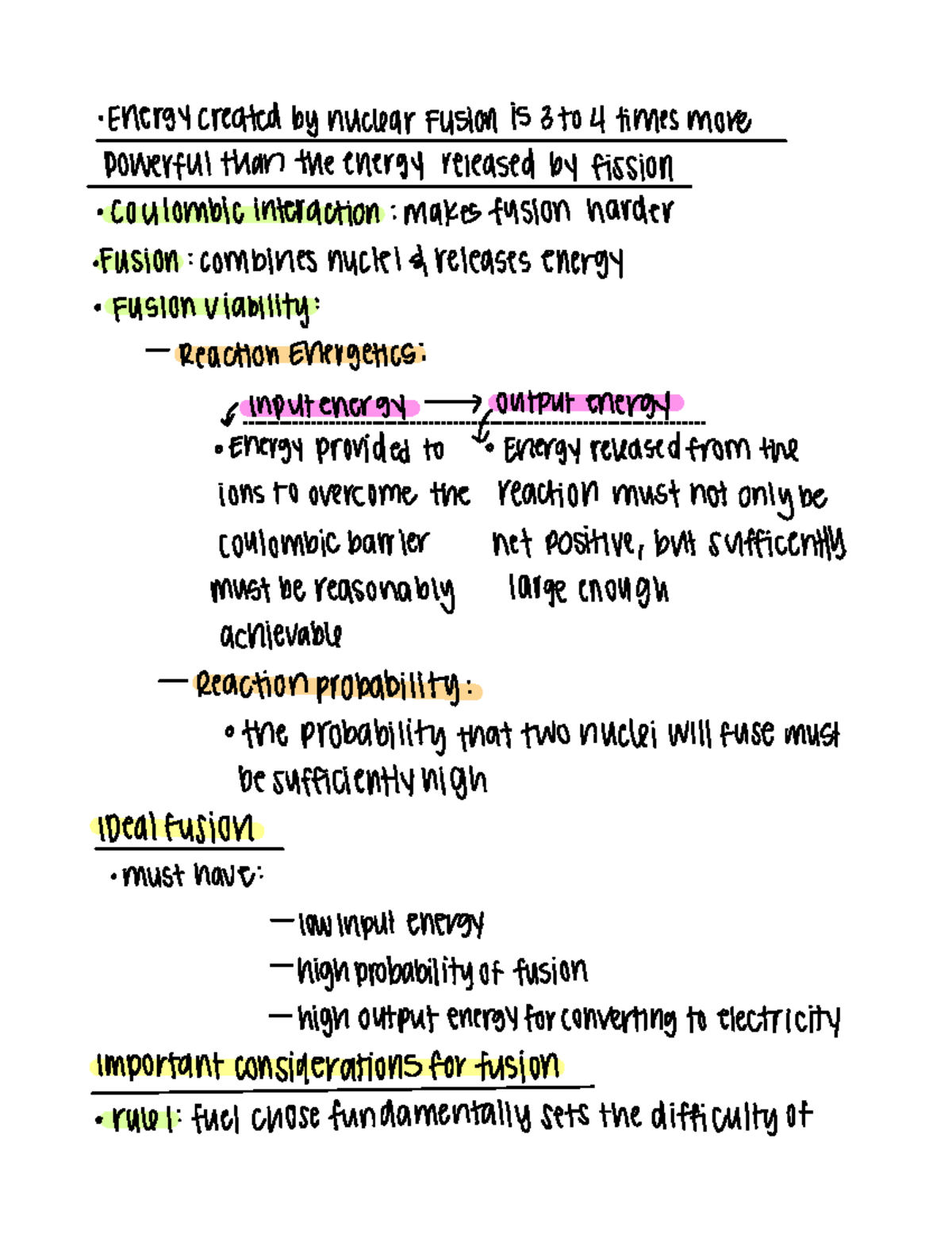 Nuclear Energy Fusion - Notes - ENHS 321 - Studocu