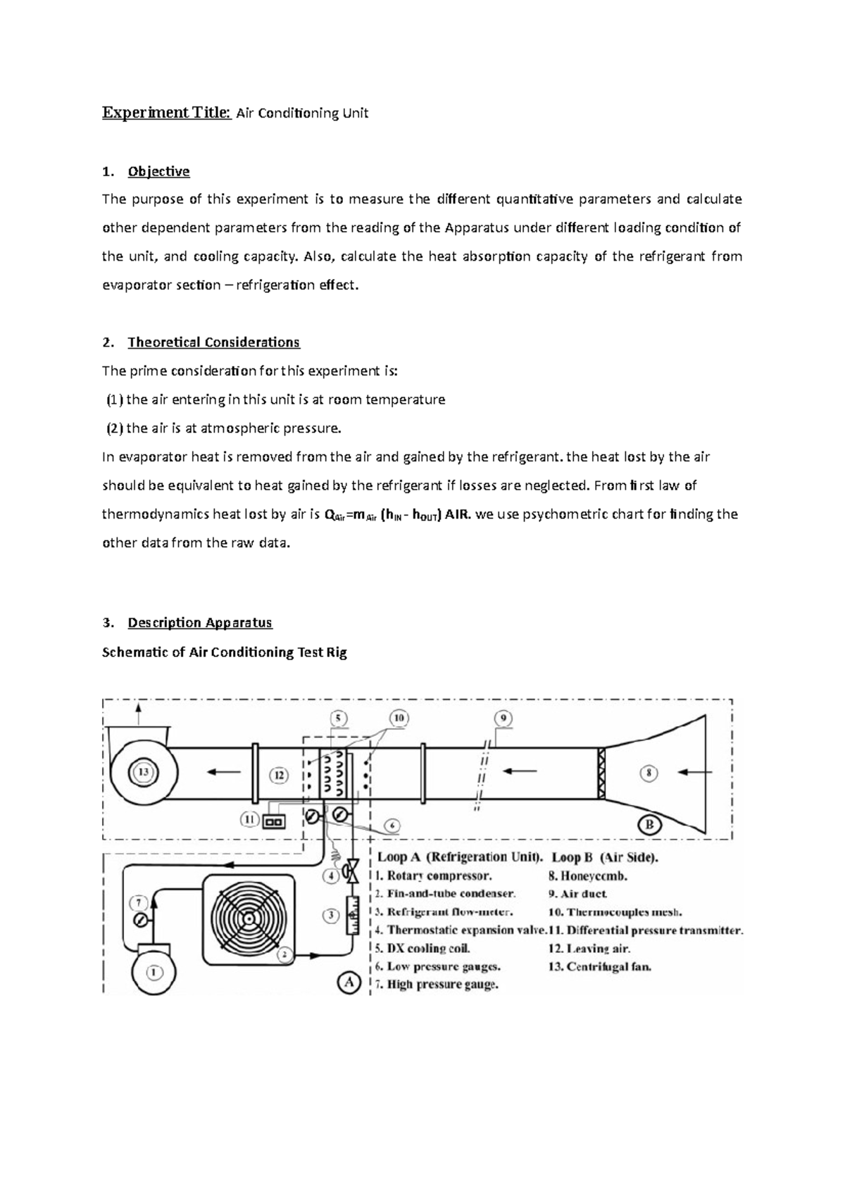 Air Conditioning Unit - air condition - Experiment Title: Air ...