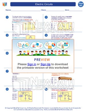 Worksheet physics high school electric circuits 3 - © Copyright MMXVI ...
