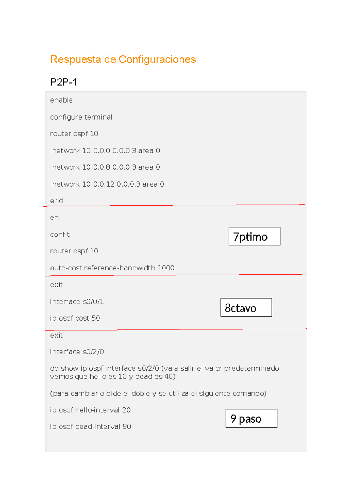 Respuesta de Configuraciones - Respuesta de Configuraciones P2P- enable ...