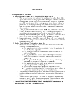 Civil Procedure Law Outline 2 - Preclusive Effect of Judgments I. Claim ...