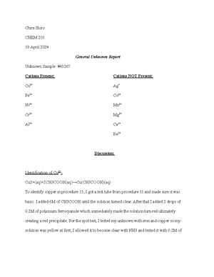 Electrochemical Cells Lab Report - Chira Shiro Abbie Calderon Chem 201 ...