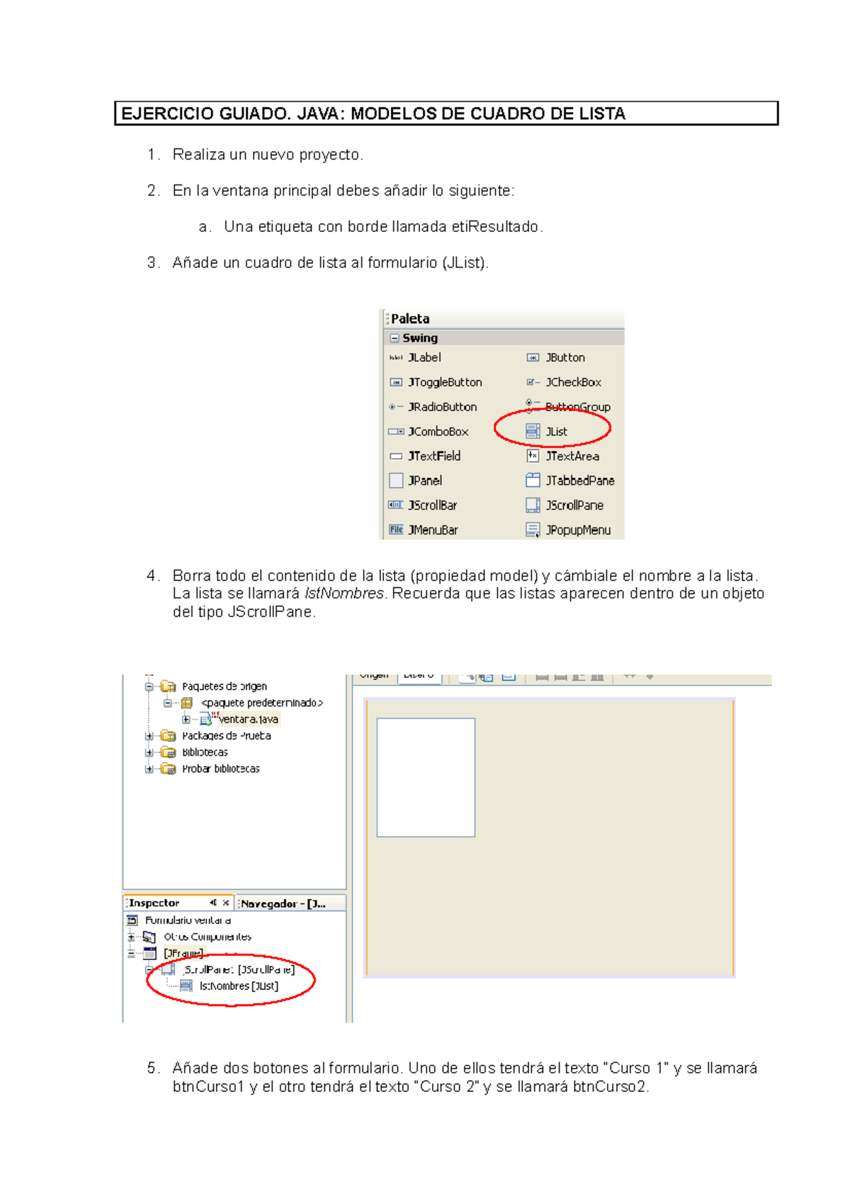 05 Guiados Listas Modelos - EJERCICIO GUIADO. JAVA: MODELOS DE CUADRO ...
