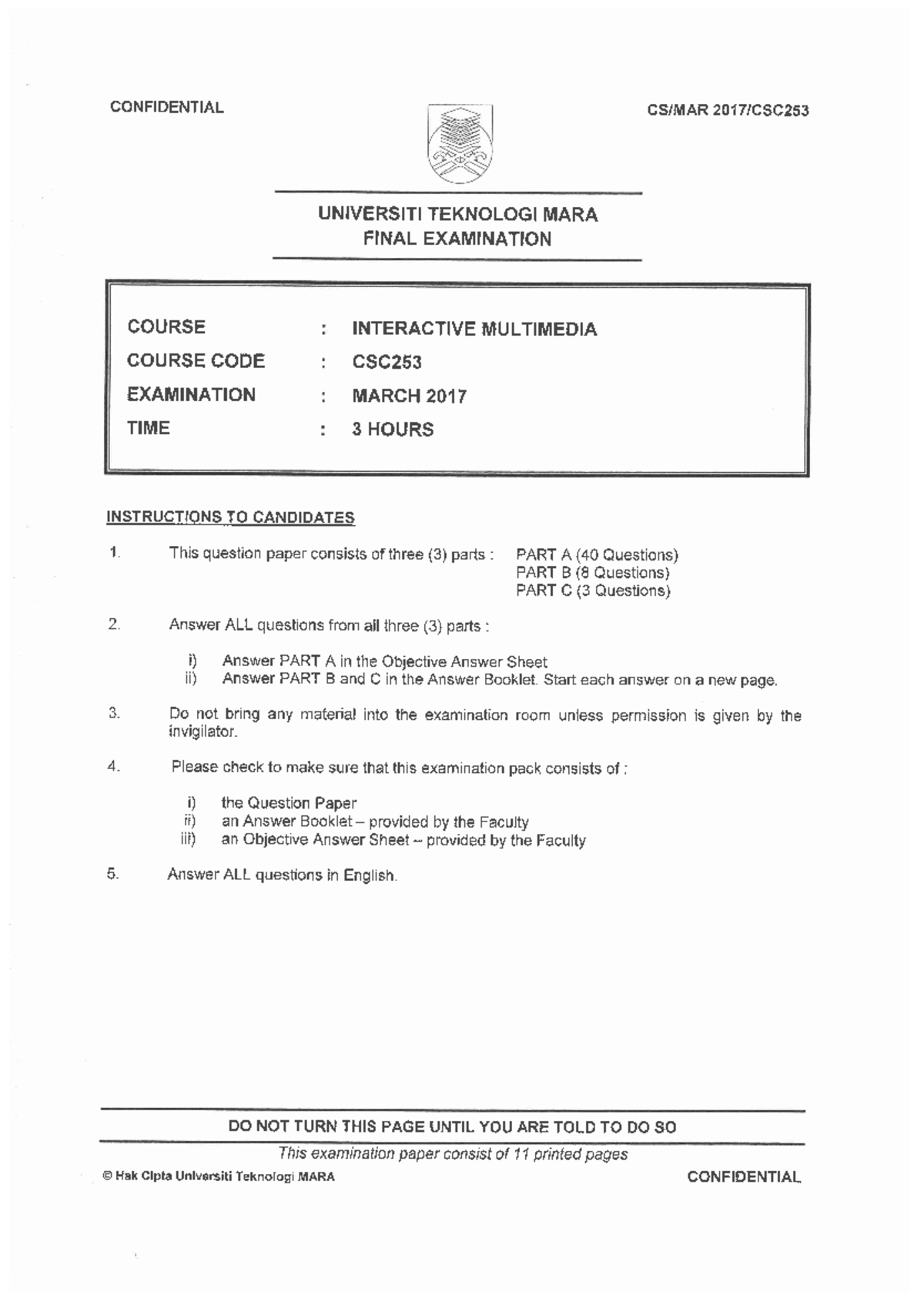 CSC253 Final 2017 - hgjkgikg - Internet of Things (IoT) - Studocu