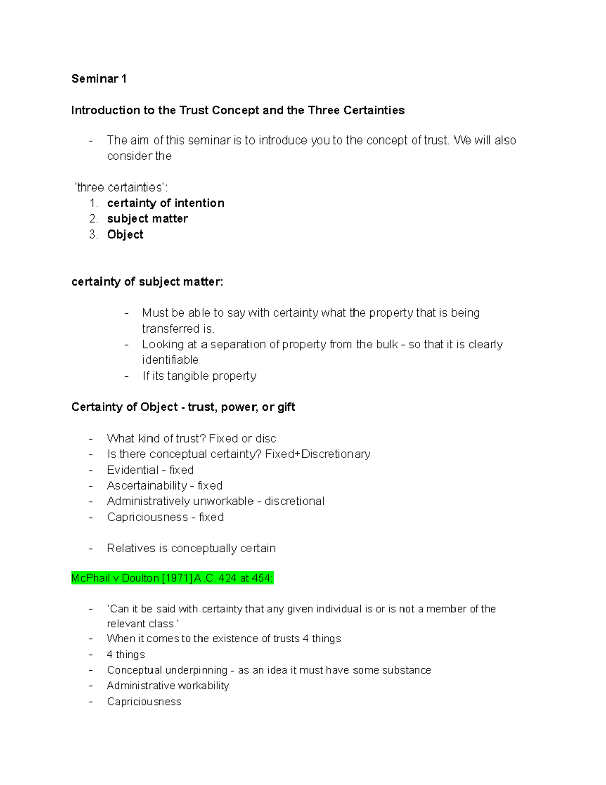 T1 - Introduction to the Trust Concept and the Three Certainties ...