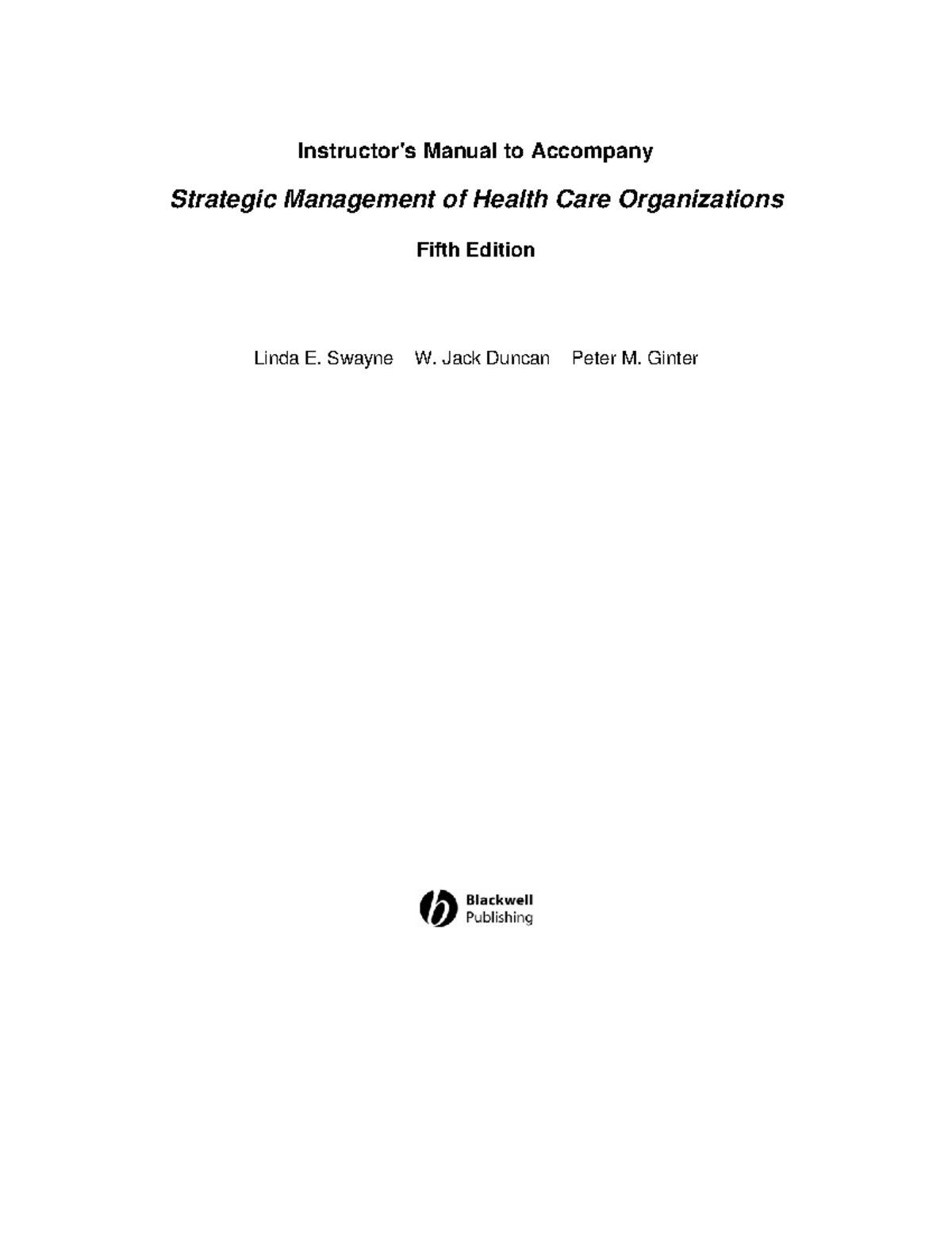 To Csand Preface - Instructor's Manual to Accompany Strategic ...