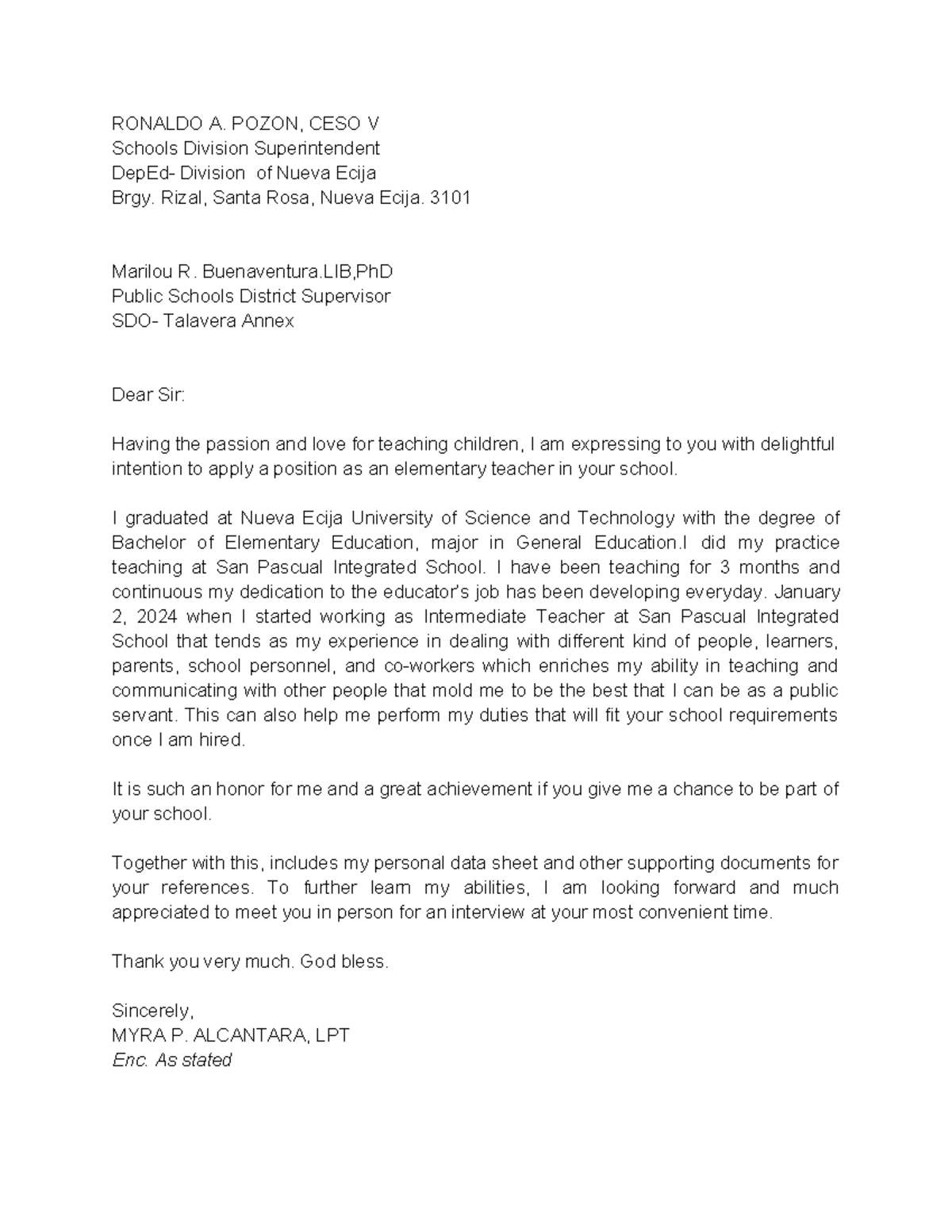 LETTER OF INTENTFCGVHJBKNLM - RONALDO A. POZON, CESO V Schools Division ...