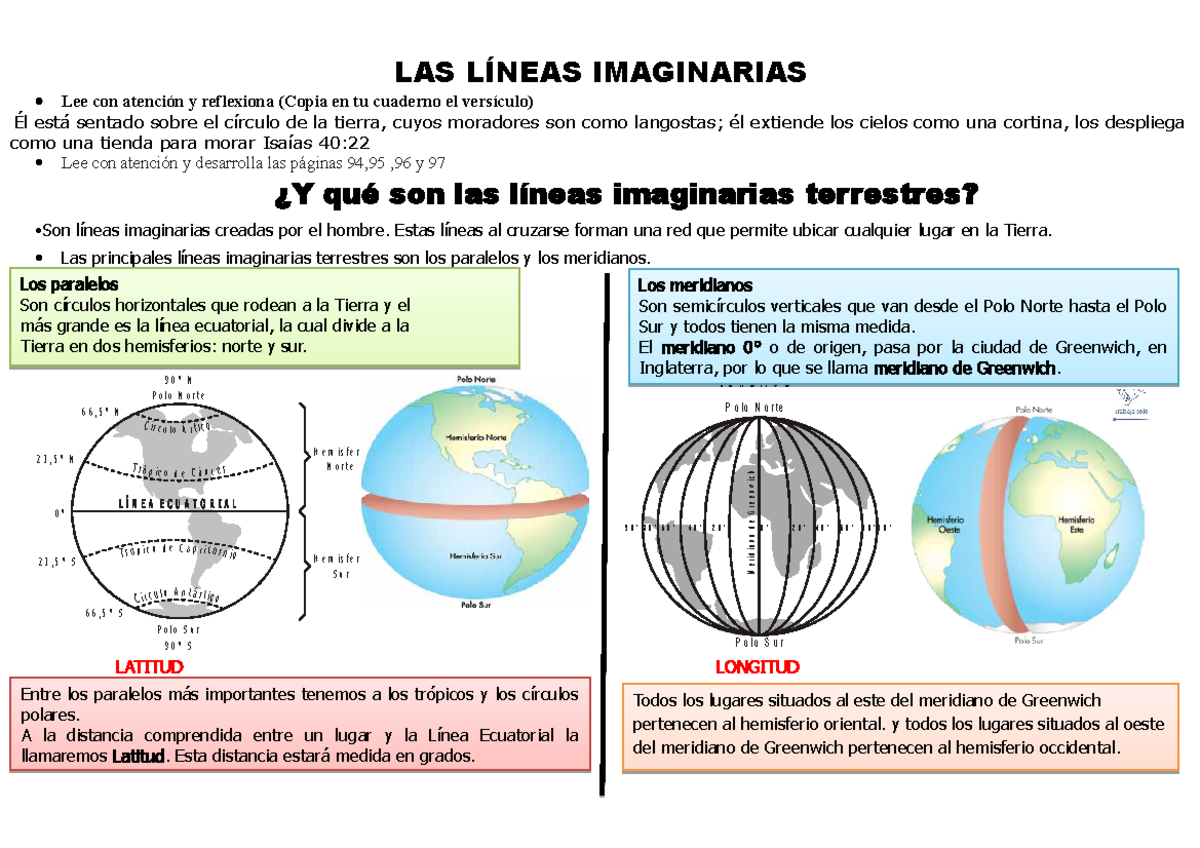 Leción 17 4TO LAS Líneas Imaginarias 09-06-20 - LAS LÍNEAS IMAGINARIAS ...