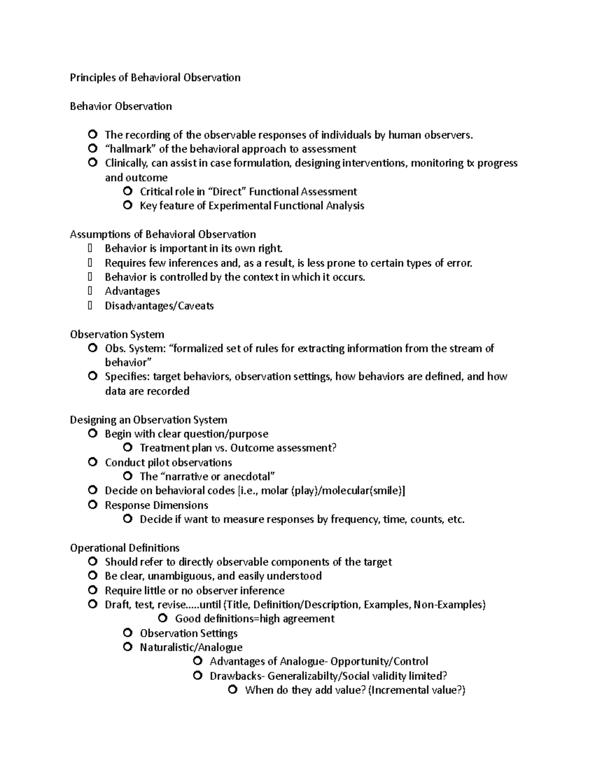 Principles of Behavioral Observation - Principles of Behavioral ...