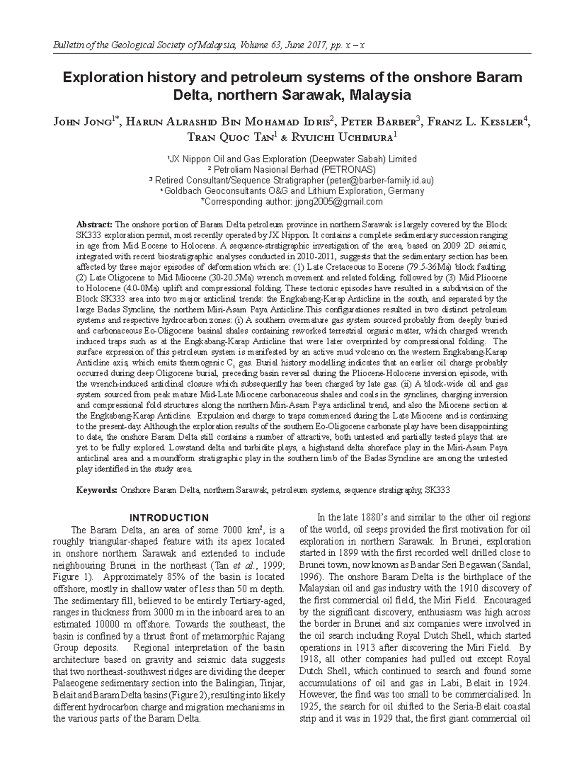 Exploration history and petroleum system - Kessler 4 , Tran Quoc Tan 1 ...
