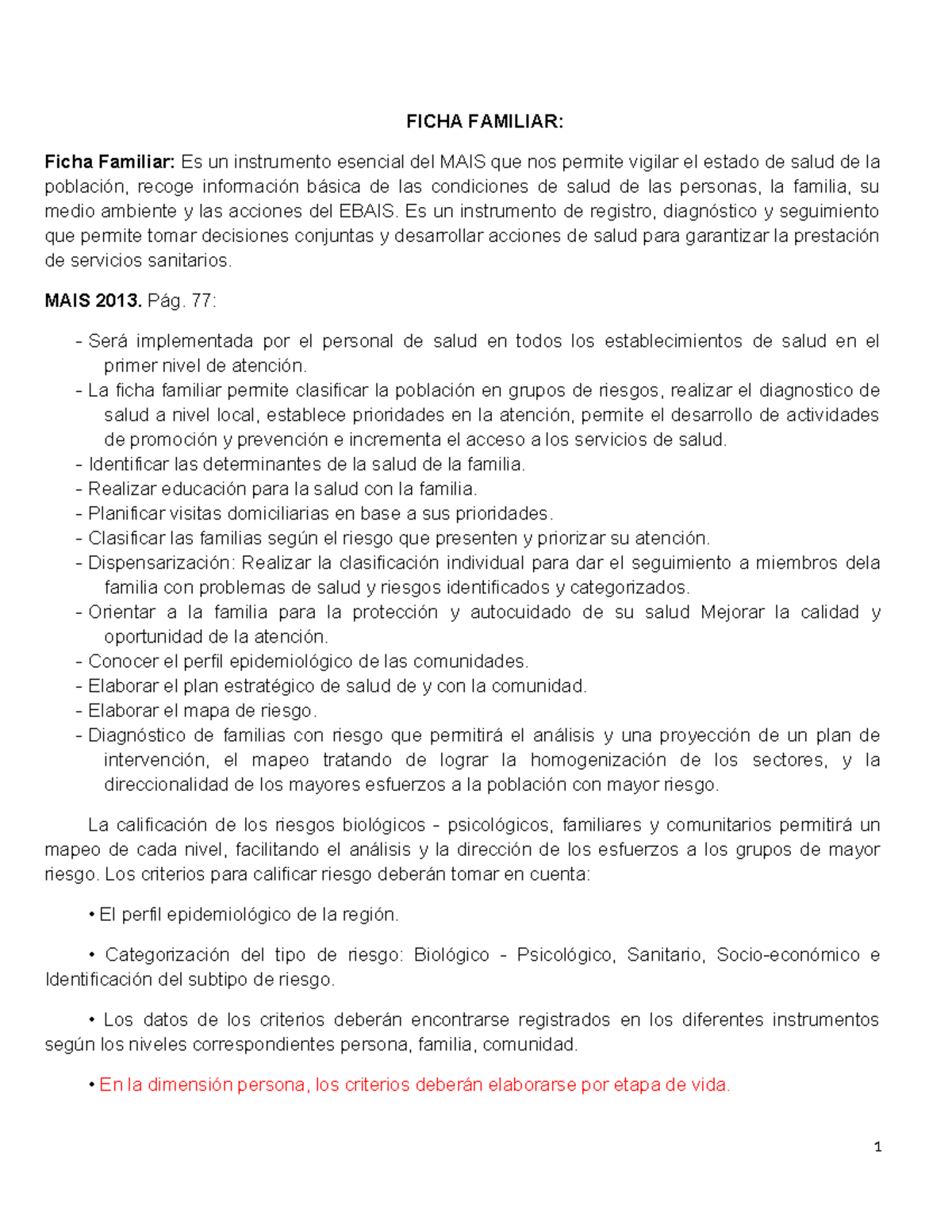 Ficha familiar. instructivo - FICHA FAMILIAR: Ficha Familiar: Es un ...