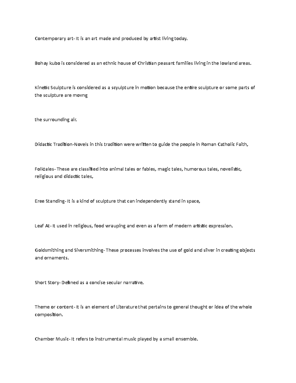 Contemporary art - Notes - Contemporary art- It is an art made and ...
