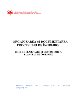 2. Procesul DE Nursing - SUPORT DE CURS PROCESUL DE NURSING 5. PROCESUL ...