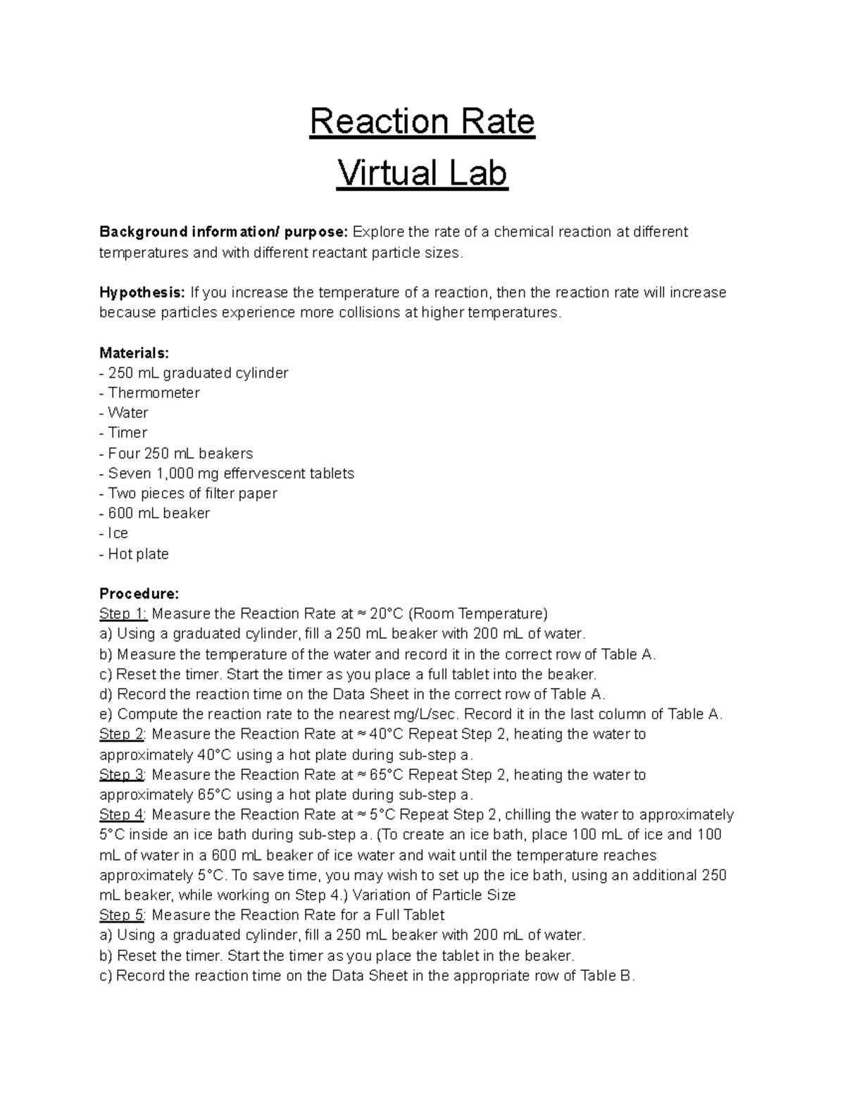 Reaction Rate - ogaggggggggggggggggggg - Reaction Rate Virtual Lab ...