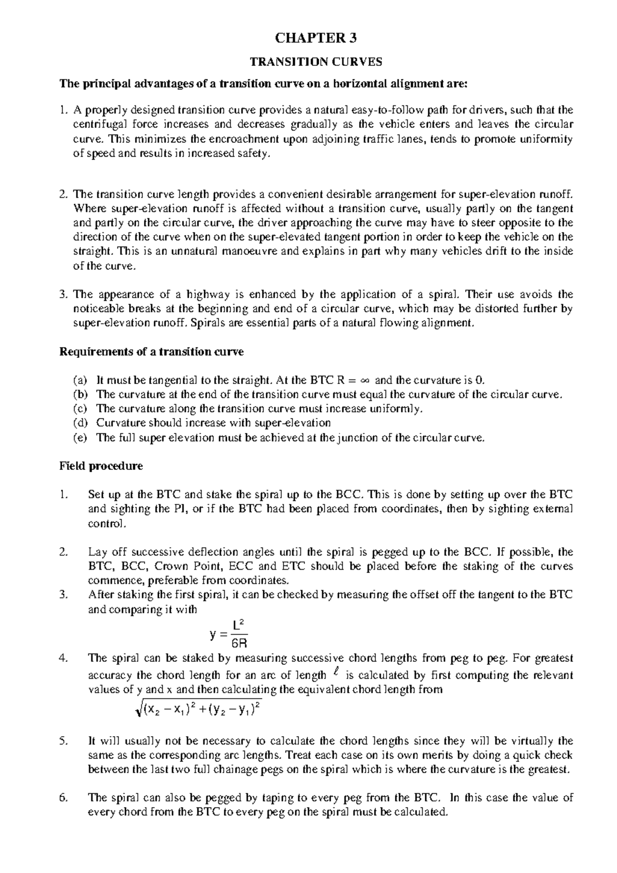 3. Transition Curves - hehehe - CHAPTER 3 TRANSITION CURVES The ...