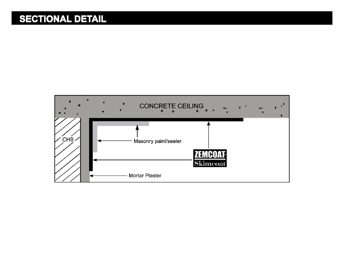 Zemcoat Skimcoat Sectional Detail - BS Architecture Design - Studocu