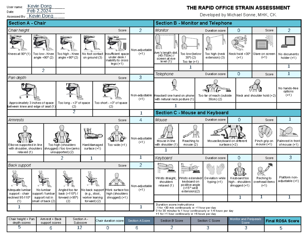 2.2 - ROSA worksheet (1) - Knees at 90º (1) Too low - Knee angle