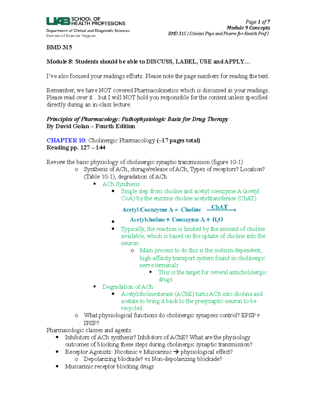 Edit module 8 objectives-reading 2020-2 - Module 9 Concepts BMD 315 ...