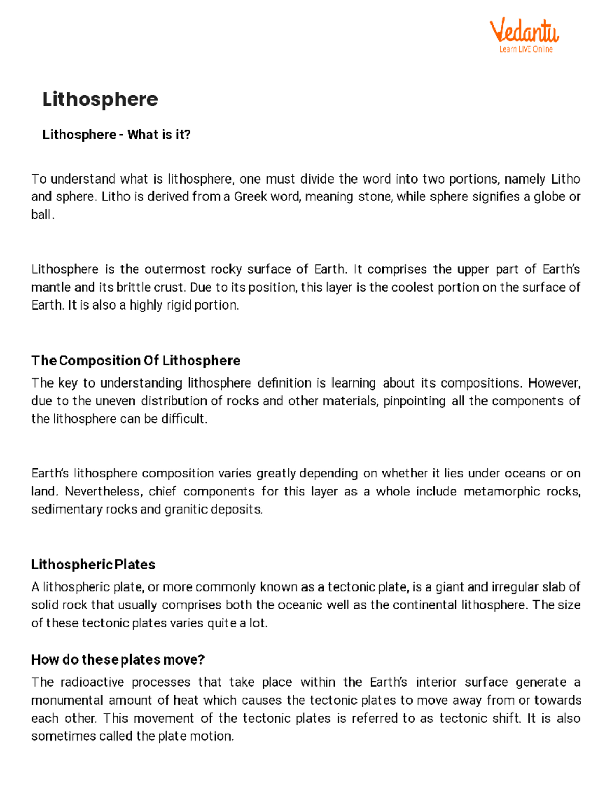 Lithosphere - Test - Bsc. Computer science - Studocu