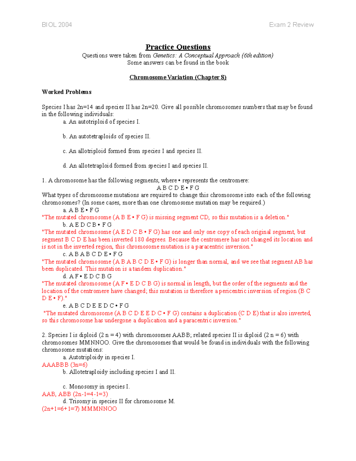 Exam 2 Study Guide - Practice Questions Questions were taken from ...