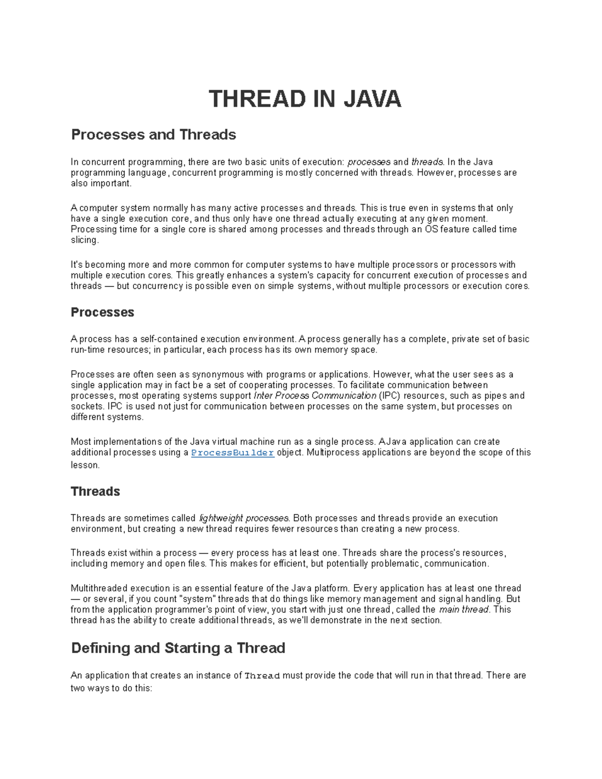 Thread IN JAVA - qwerwqerwe qwer werw sdf sdf ád wer wqesdf - THREAD IN ...
