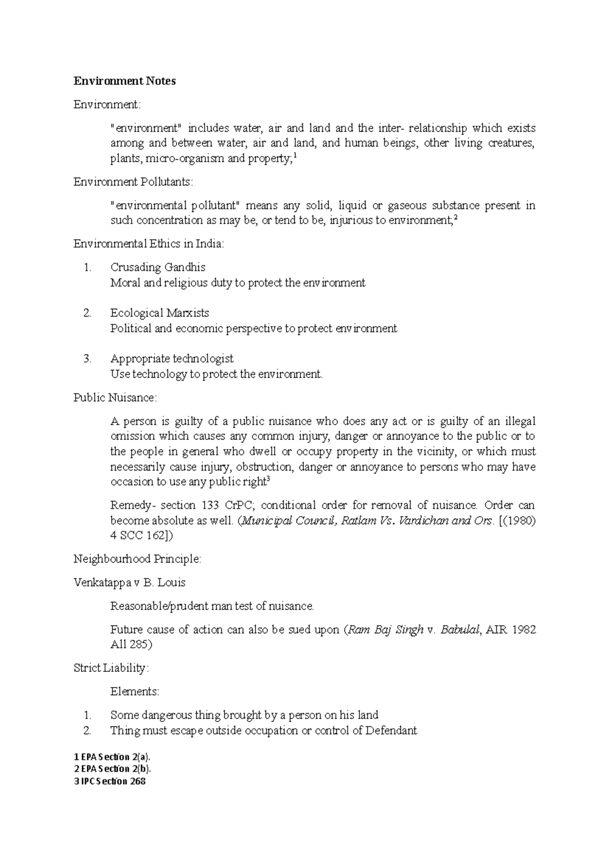 Environment Notes - Environment Notes Environment: "environment ...