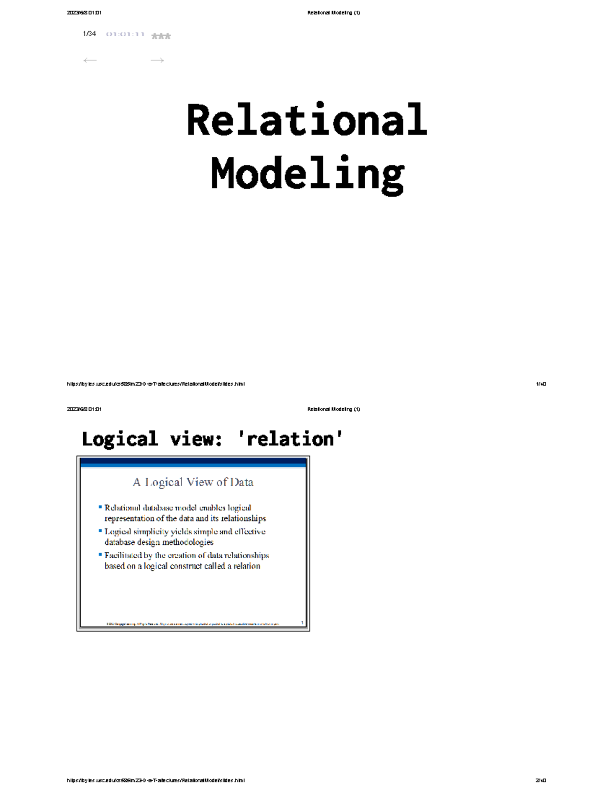 Relational Modeling Nsa Ccs585m23 D A T Alecturesrelationalmodelslideshtml 1